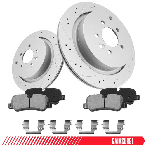 350mm Rear Drilled Brake Rotors Ceramic Brake Pads for LR3 LR4 Range ...