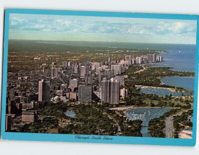 Postcard Aerial View Chicago North Shore Illinois USA | eBay Australia