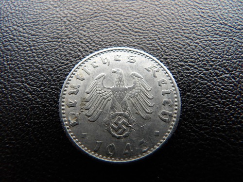 50 penning 1943 D Coin Rare Old WWII Antique Germany 3 Reich SS Nazi ...