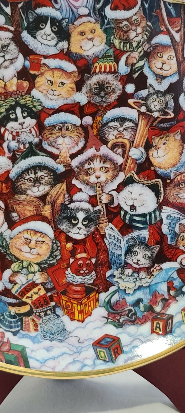 SANTA CLAWS by Bill Bell Franklin Mint Christmas CATS Collector Plate ...