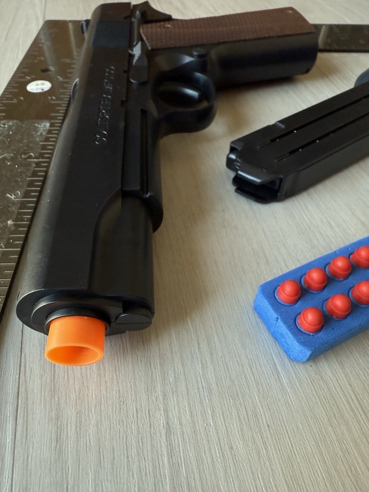 Realistic Toy Gun Colt 1911 Shell Ejecting EVA Foam Blaster Pistol 2 ...