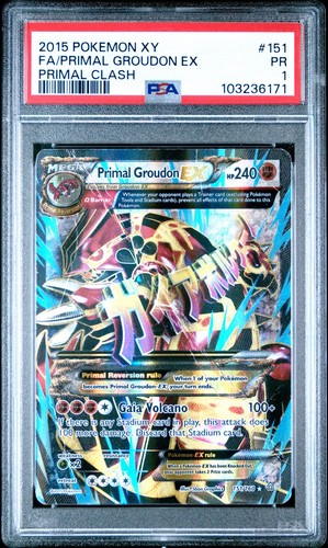 PSA 1 Primal Groudon EX 2015 XY Primal Clash 151/160 Full Art Pokemon ...