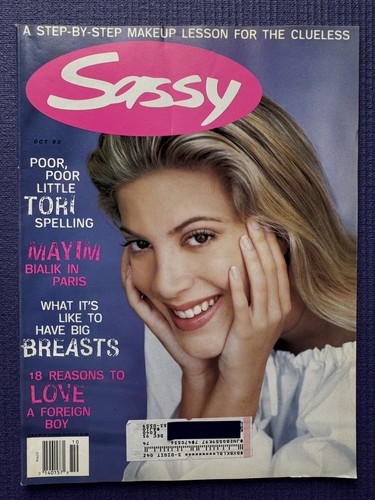 Vintage SASSY magazine OCTOBER 1993 Tori Spelling 90210 Mayim Bialik | eBay
