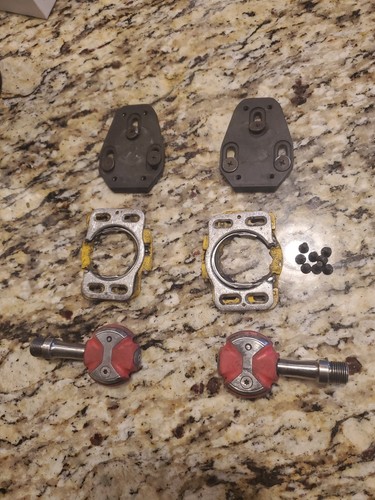 Speedplay Zero Pedals 9/16 Titanium 164g Red Clipless With Cleats | eBay