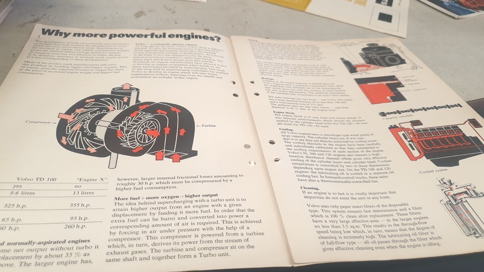 Dec 1970 VOLVO TRUCKS TURBO ENGINES Original Sales Brochure | eBay