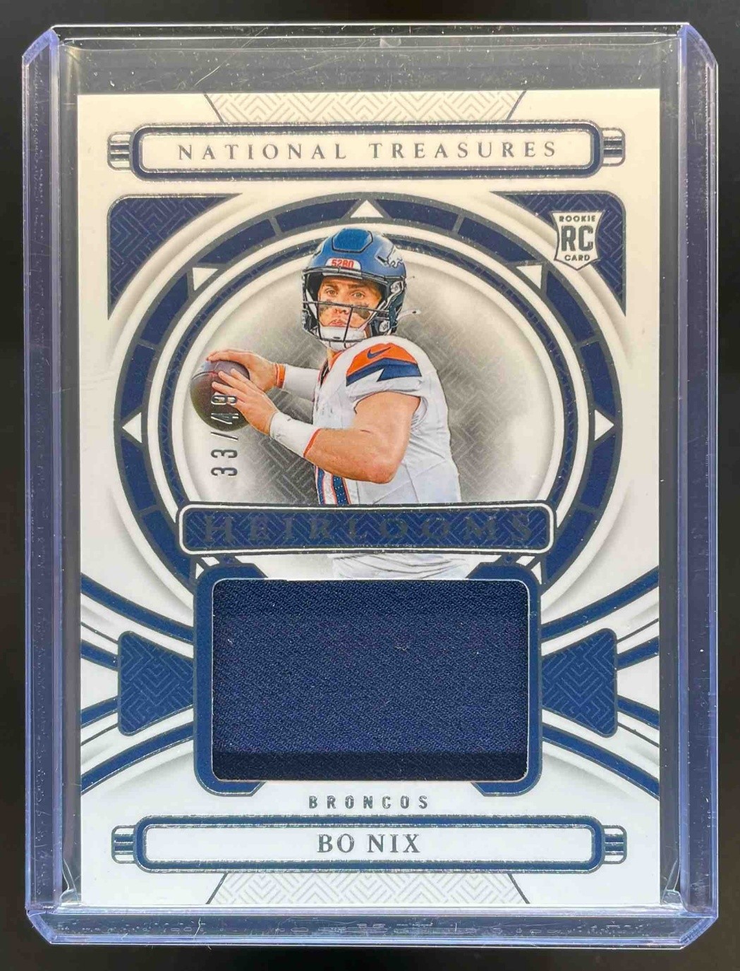 Bo Nix 2024 National Treasures #H-BNX Heirlooms /49 Price Guide ...