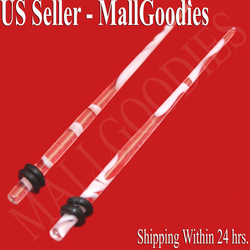 V056 Clear Marble Stretchers Tapers Expanders Plugs 00G Gauges | eBay