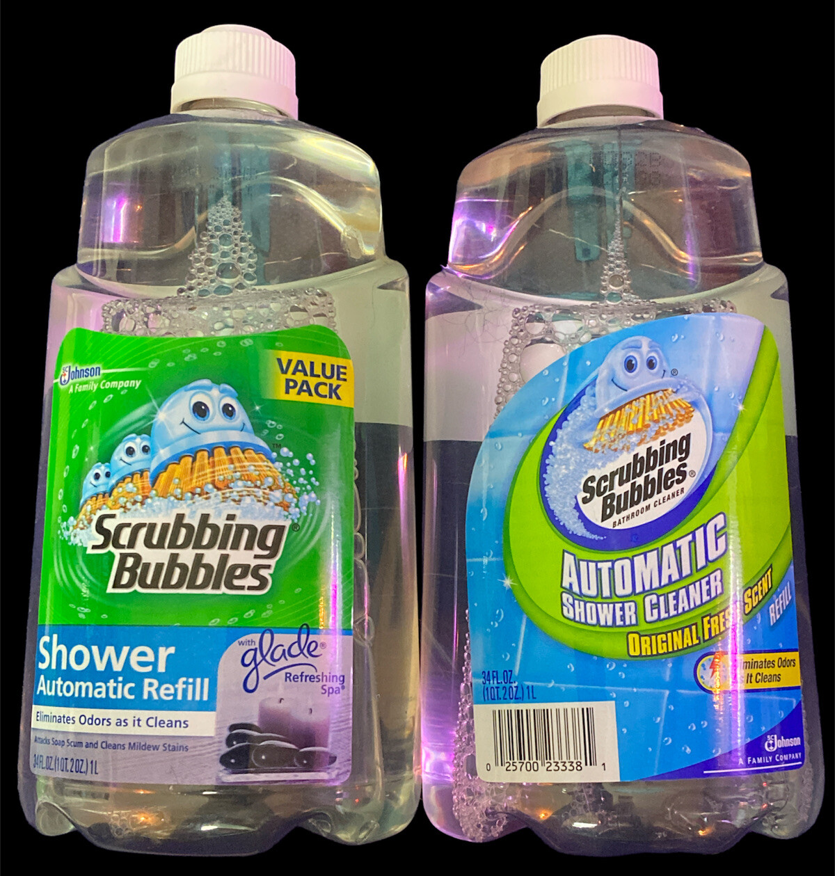 2 Scrubbing Bubbles Automatic Shower Cleaner Refill Refreshing Spa ...