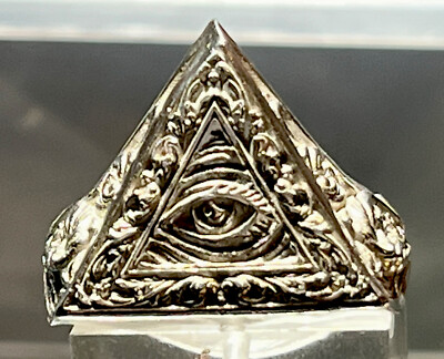 Illuminati Ring 925 Sterlin Silver 25 Grams Real Silver Any Size | eBay
