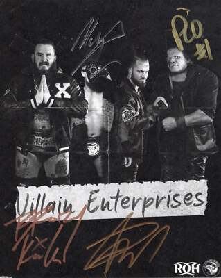 Villain Enterprises (8x10) quad signed photo signed auto autographed ...