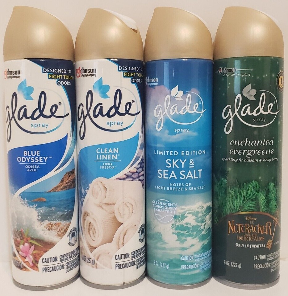 GLADE SPRAY SC JOHNSON 8 oz SCENTED AEROSOL LOT OF 4 choose "U Pick ...