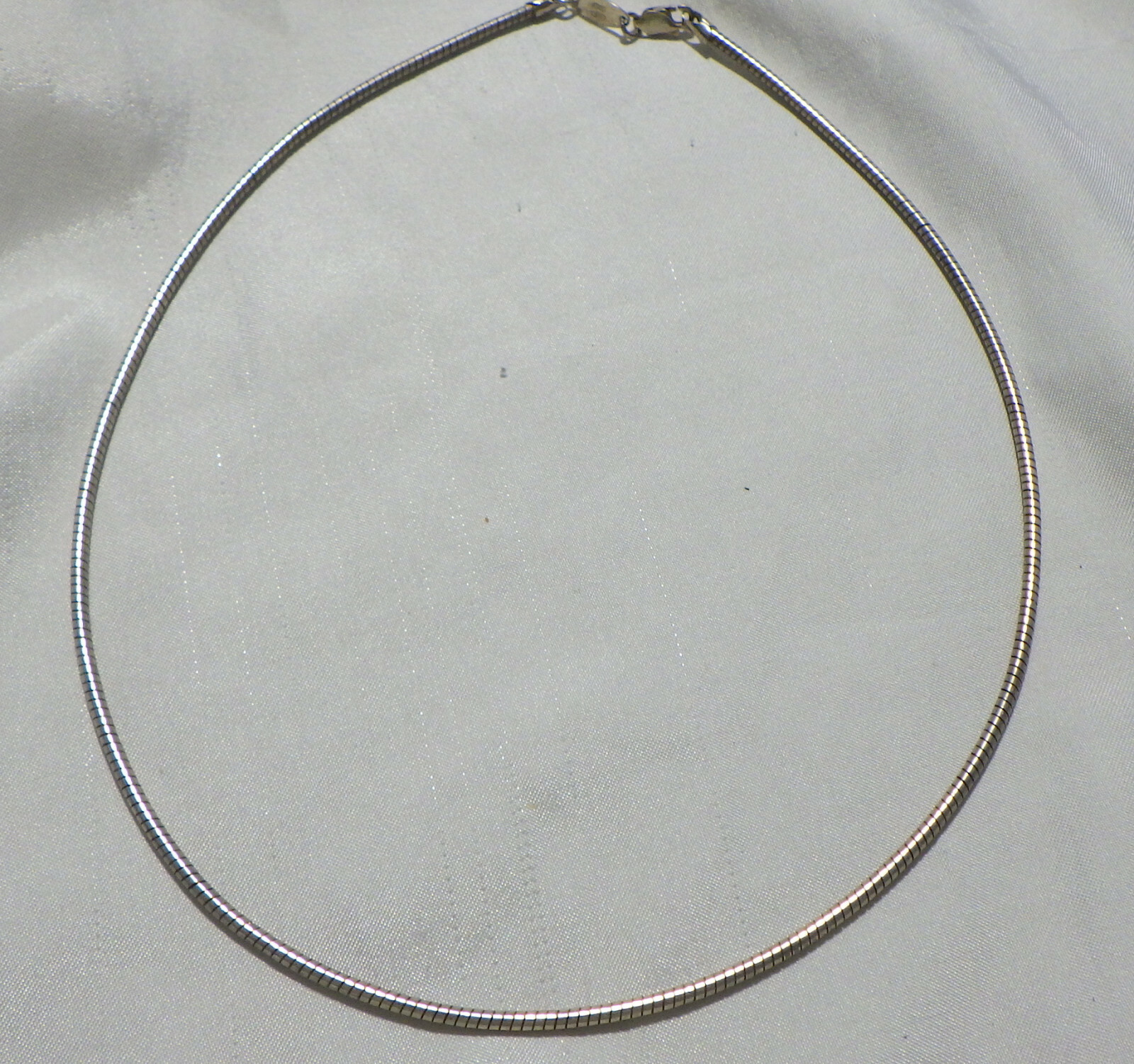 ITALIAN PAOLO STERLING SNAKE DESIGN CHAIN NECKLACE 18" - Gem