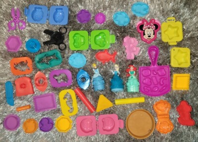 41 Play Dough Lot Disney Minnie Mouse Cinderella Ariel Elsa Scissors ...