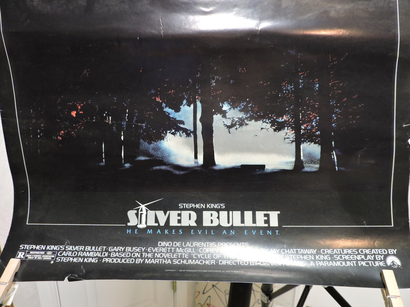 Silver Bullet Movie Poster Stephen King 24 x 17 1985 | eBay