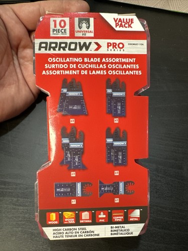 ARROW Oscillating Blade Assortment OSCMULT-10A, Pro Series Universal ...
