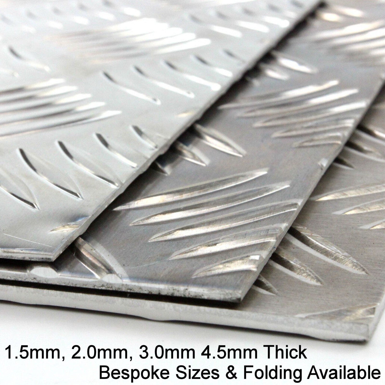 Aluminium 5 Bar Tread Plate Checker Chequer Sheet 1.5mm – 4.5mm Cut to ...