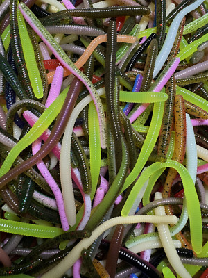 20 Pack 3 inch Trout Worms Variety Pack Non Floating Fishing Lures Soft ...