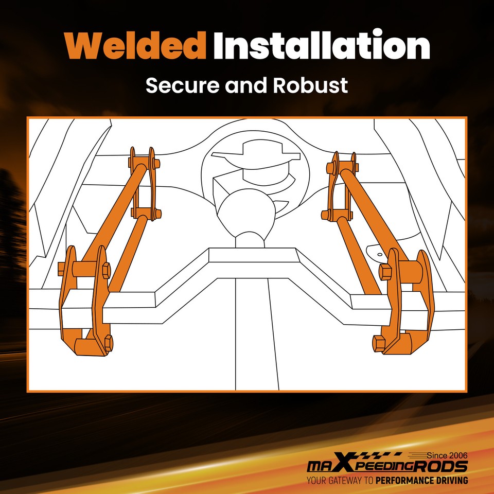 Universal Weld On Parallel 4 Link 24" Bars Axle Fame Mounts Rear ...