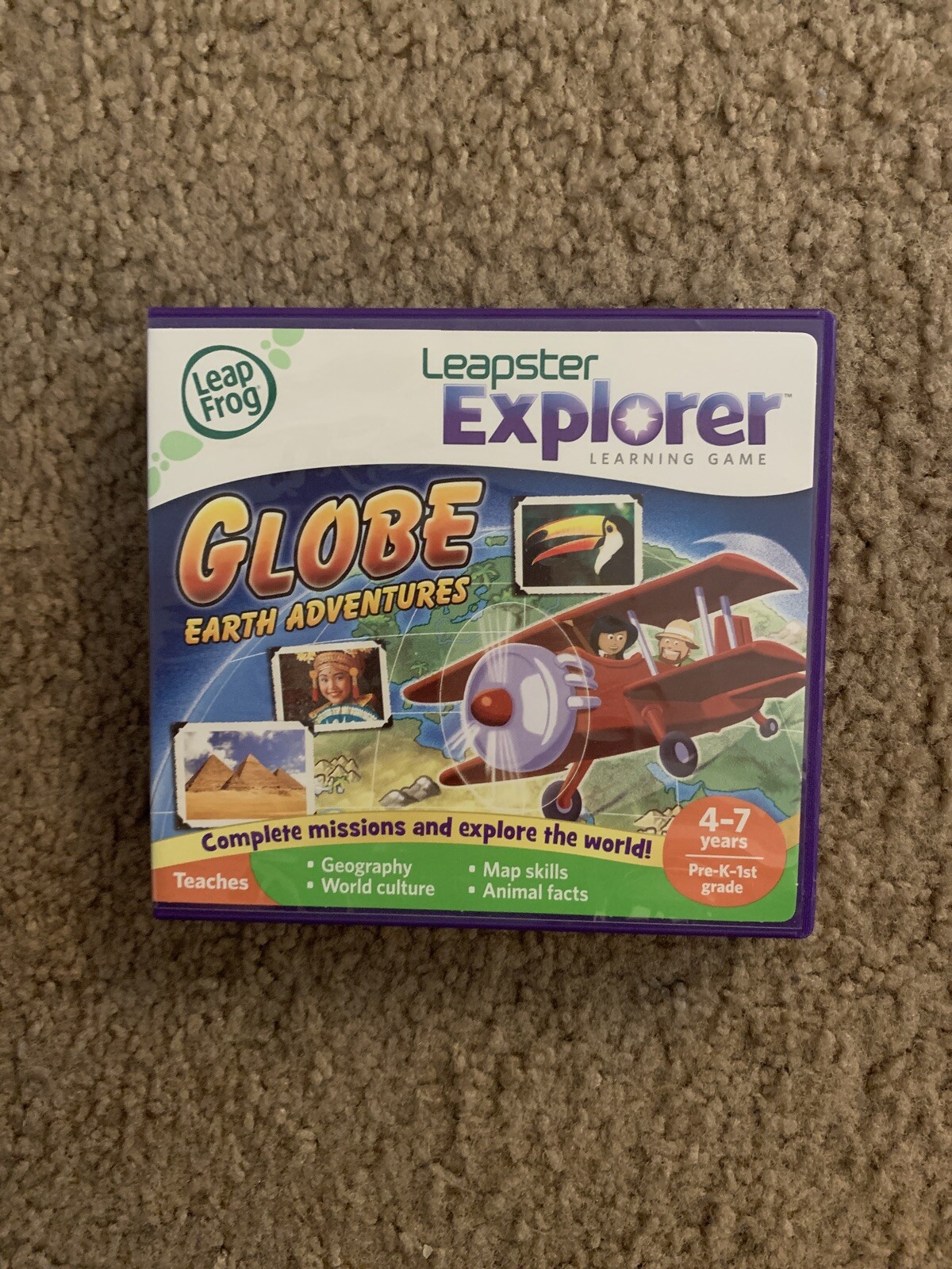 Leapfrog Leapster Explorer GLOBE EARTH ADVENTURES Learning Game, 4-7 ...