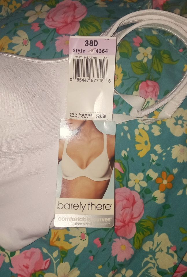 Barely There Women's White Comfortable Curves Underwire Bra #4364, Size: 38D, BN | eBay