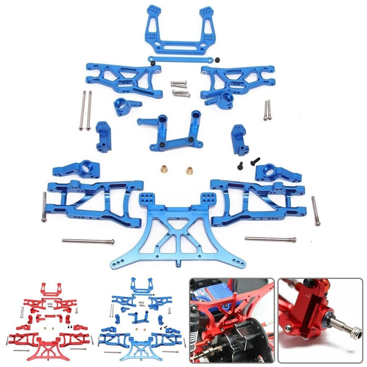 Metal Full Set RC Car Upgrade Parts For 1/10 Traxxas Slash 2WD/Rustler ...
