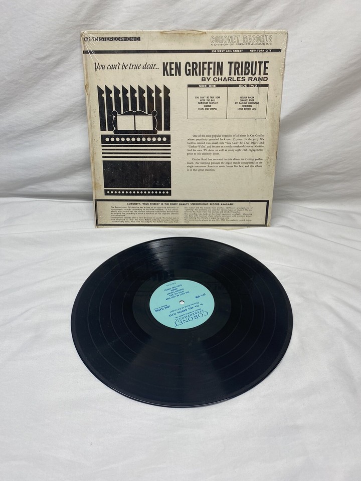 Jazz Lp Charles Rand You Can'T Be True Dear...In The Ken Griffin Style ...