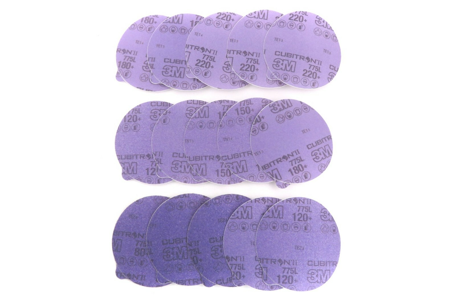 3M 775L 5" Sanding Discs 15 Disc Multi Pack Cubitron II Stikit (PSA) No ...