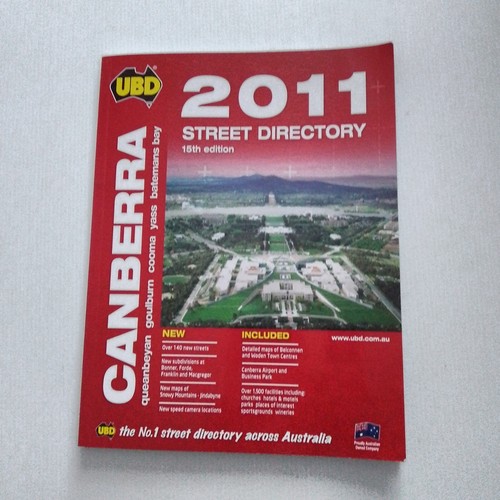UBD CANBERRA Street Directory 15th Edition Paperback 2011 | eBay