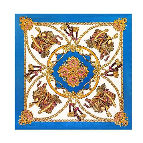 Large Silk Like Satin Scarf Neck Head Wrap 35 Inch Square 04 Blue ...