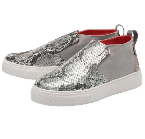 Hey Dude Peyton Snake Grey Shoes Slip-On Ankle Comfort Casual Women's ...