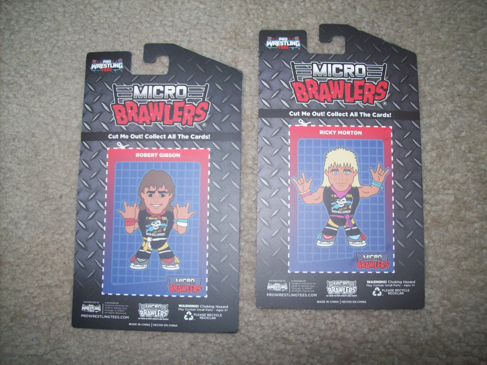 Micro Brawler CARDS ROCK & ROLL EXPRESS Pro Wrestling AEW WWE WWF WcW ...