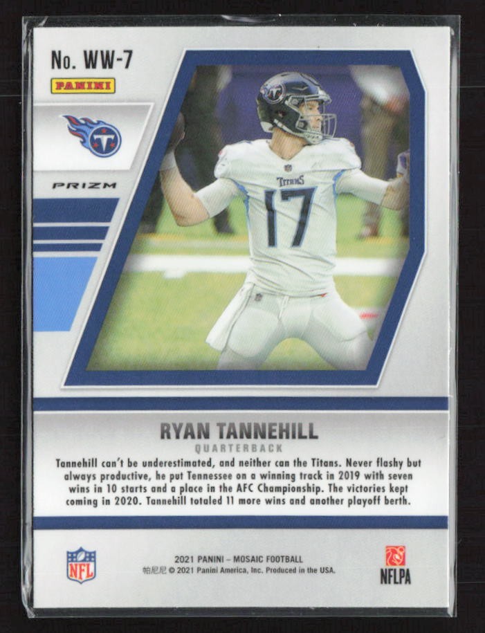 2021 Panini Mosaic #WW-7 Ryan Tannehill Will to Win Mosaic Green Titans ...