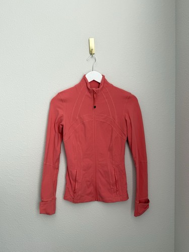 Lululemon Women’s BBL Define Full Zip Coral Pink Jacket Sz 4 | eBay