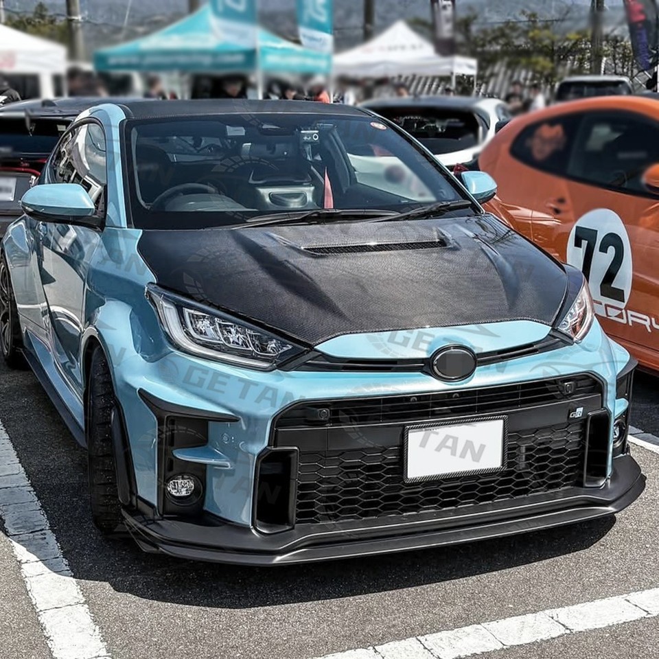 For GR YARIS GXPA16 GM Style Carbon Fiber Front Bonnet Engine Hood by ...
