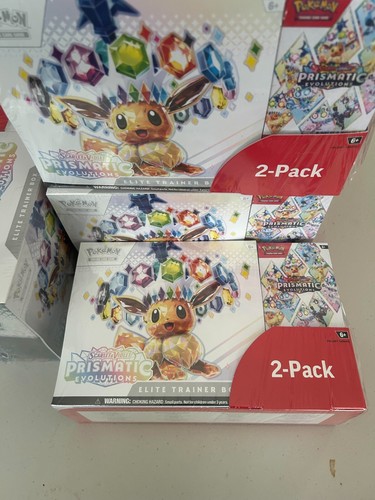 [NEW] Prismatic Evolutions Pokémon ETB/Booster Costco Bundle Two Pack ...