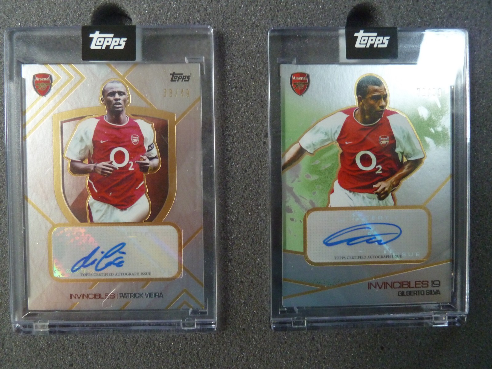 Topps Arsenal Invincibles set of 16 encased autographs Henry, Bergkamp ...
