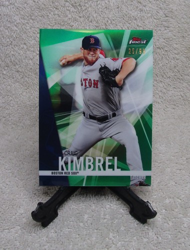 CRAIG KIMBREL 2017 Topps Finest Baseball GREEN REFRACTOR Card Serial ...