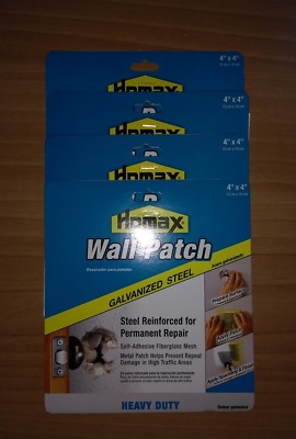 NIP ~ Homax Wall Patch - Galvanized Steel 4" x 4" Strong Metal Patch ...