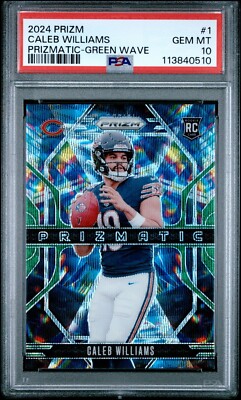 2024 Panini Prizm - Prizmatic Caleb Williams #1 Green Wave Prizm (RC ...