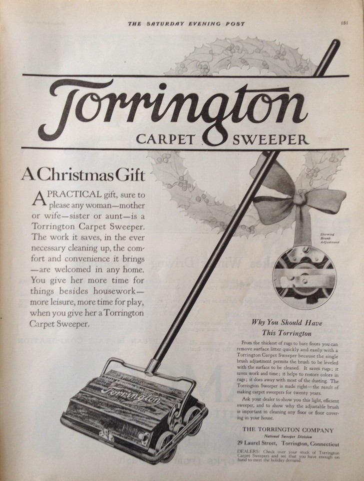 1920 AD(K15)~THE TORRINGTON CO. TORRINGTON, CONN. VACUUM AND CARPET ...