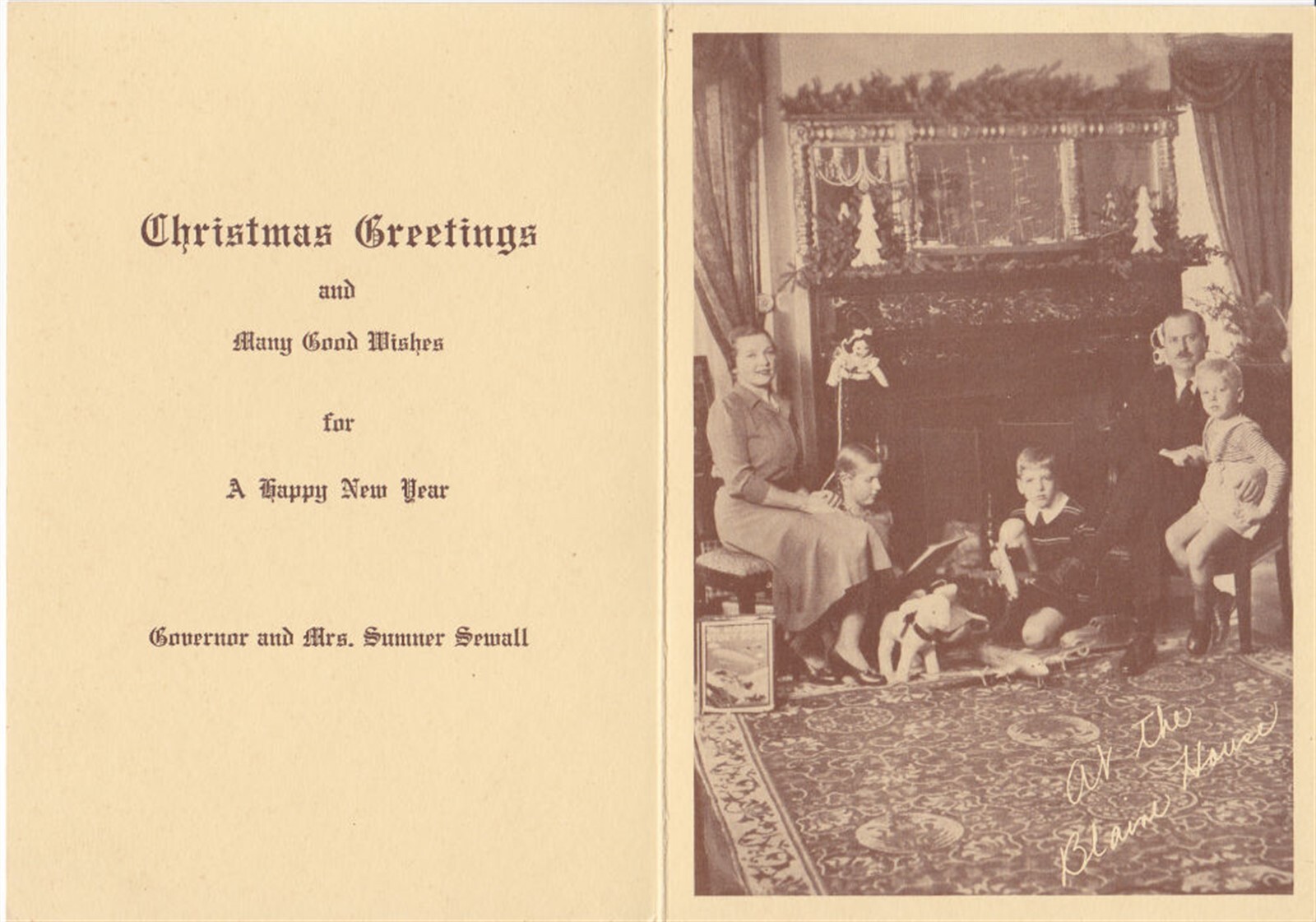 Maine Governor Sumner Sewall & Family 1940s Christmas Card #2 | eBay