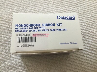 Datacard Monochrome Ribbon Kit 552594-601 Black 1500 Prints Print ...