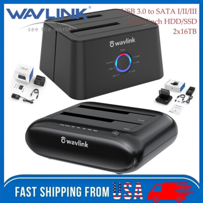 External Hard Drive Docking Station 2.5/3.5in HDD SSD SATA USB Hard ...