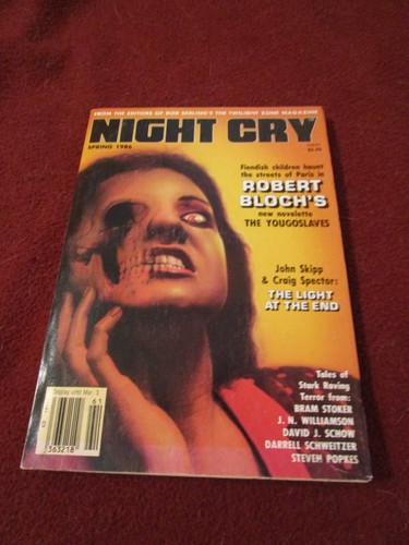 Night Cry Spring 1986 ed. Alan Rodgers SIGNED x2 John Skipp, Darrell ...