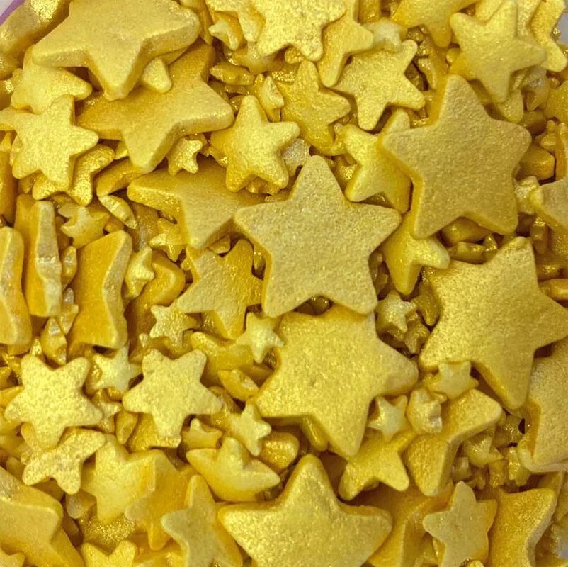 Edible Gold Metallic Star Glitter Sprinkles Bulk Edible Edible Gold