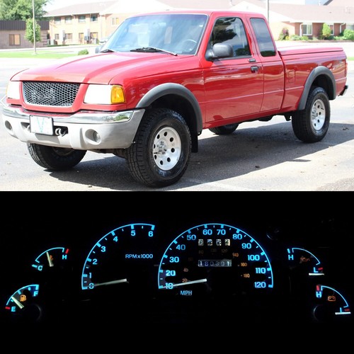 Dash Instrument Cluster Gauges Ice Blue LED Bulbs For 95-03 Ford Ranger ...