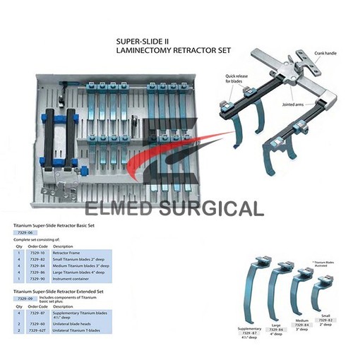 Titanium Super Slide II Laminectomy Retractor Basic Set | eBay