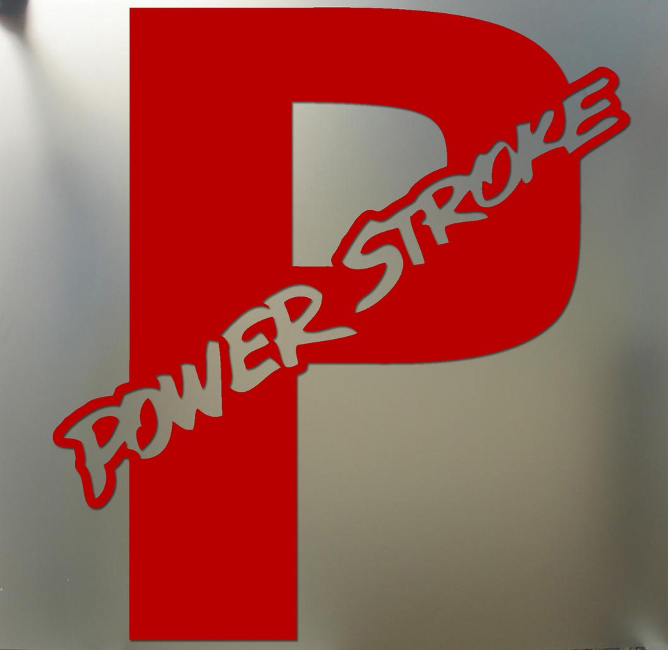 Ford International Powerstroke power stroke Sticker Super Duty Diesel ...