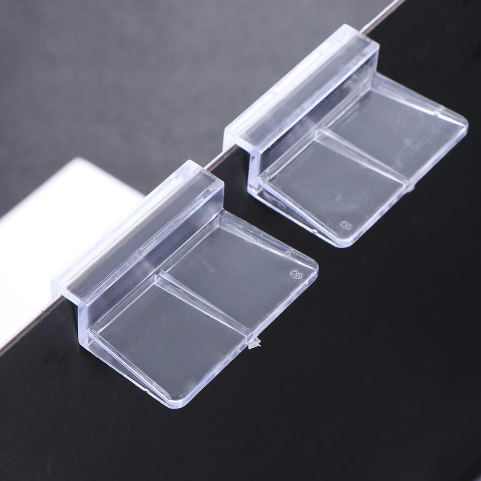 6pcs Clear Color Acrylic Aquarium Fish Tank Glass Cover Clip Support ...