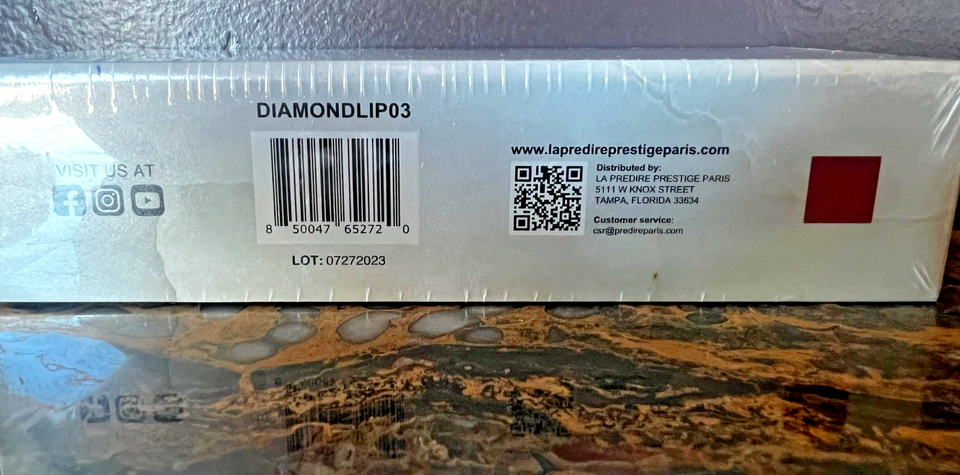 New La Predire Prestige "Sangria Kisses" Diamond Lip03 Shiny Lipstick $180 7oz | eBay